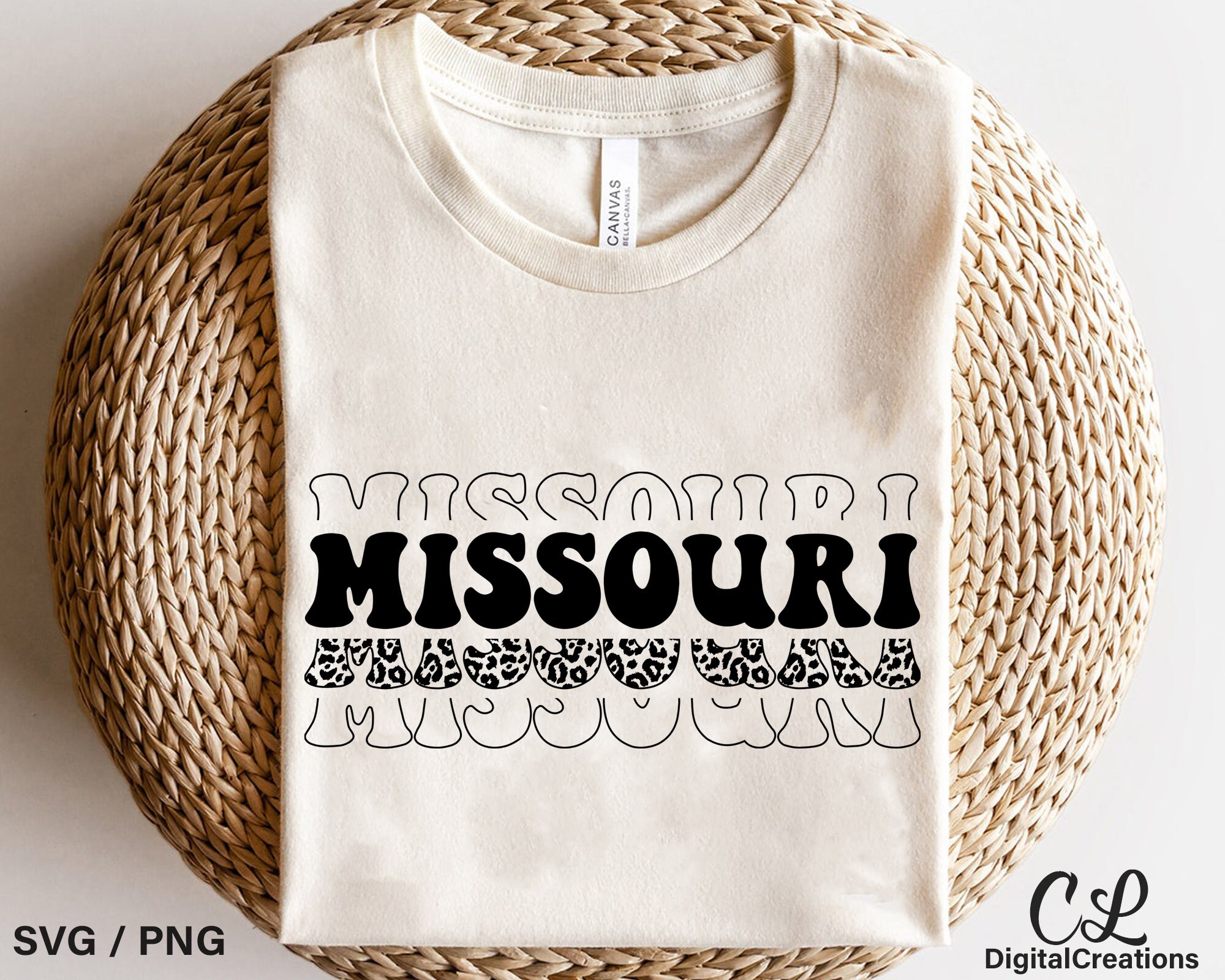 Missouri Svg, Printable, Leopard Print Svg, Missouri Shirt Svg, Retro ...