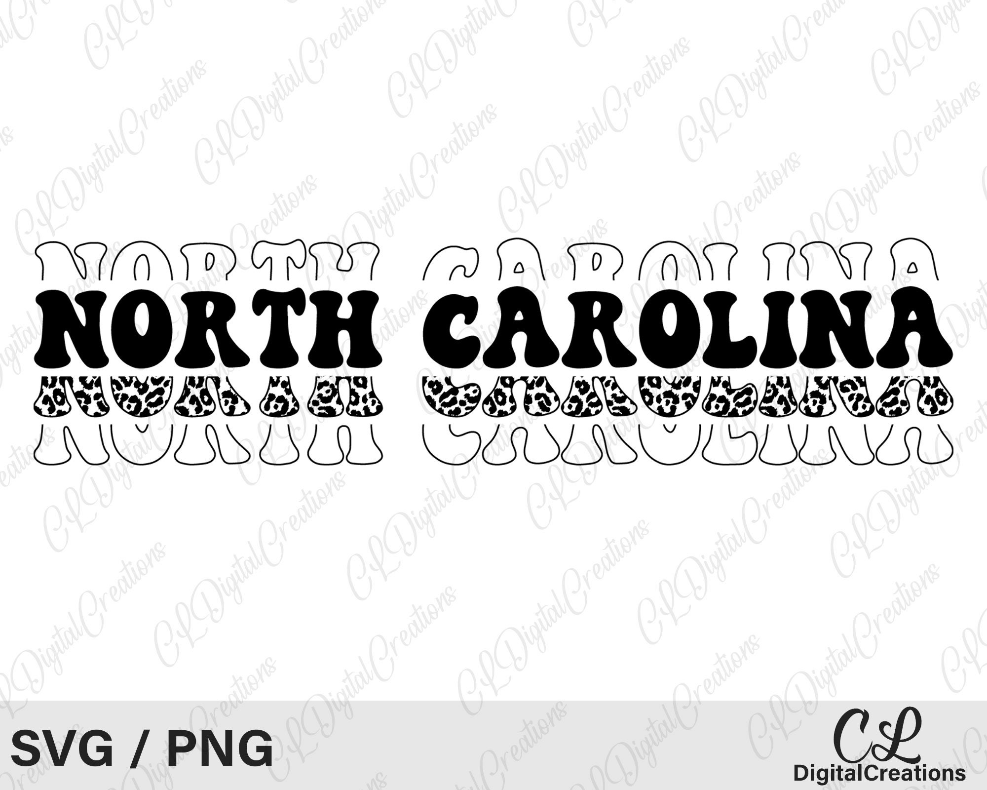 North Carolina Svg, Printable, Leopard Print Svg, North Carolina Shirt ...