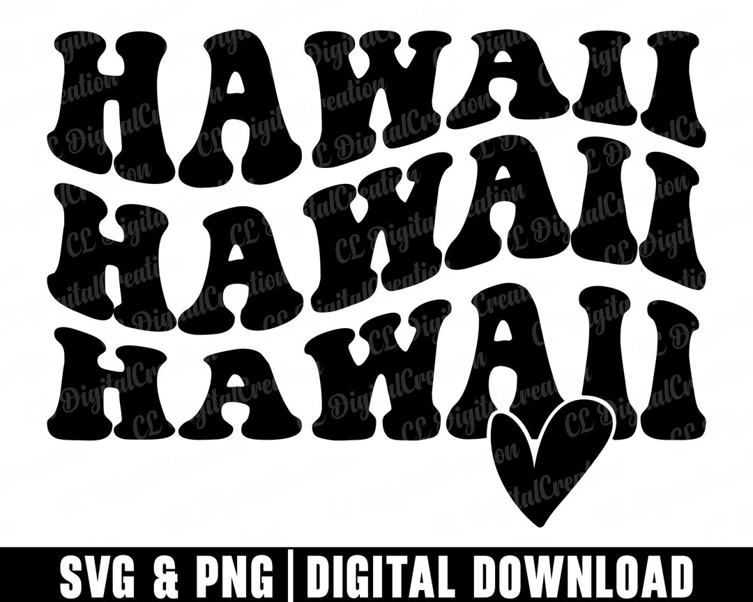 Hawaii Svg, Stacked Svg, Heart Svg, US States Svg, America Svg, Hawaii ...