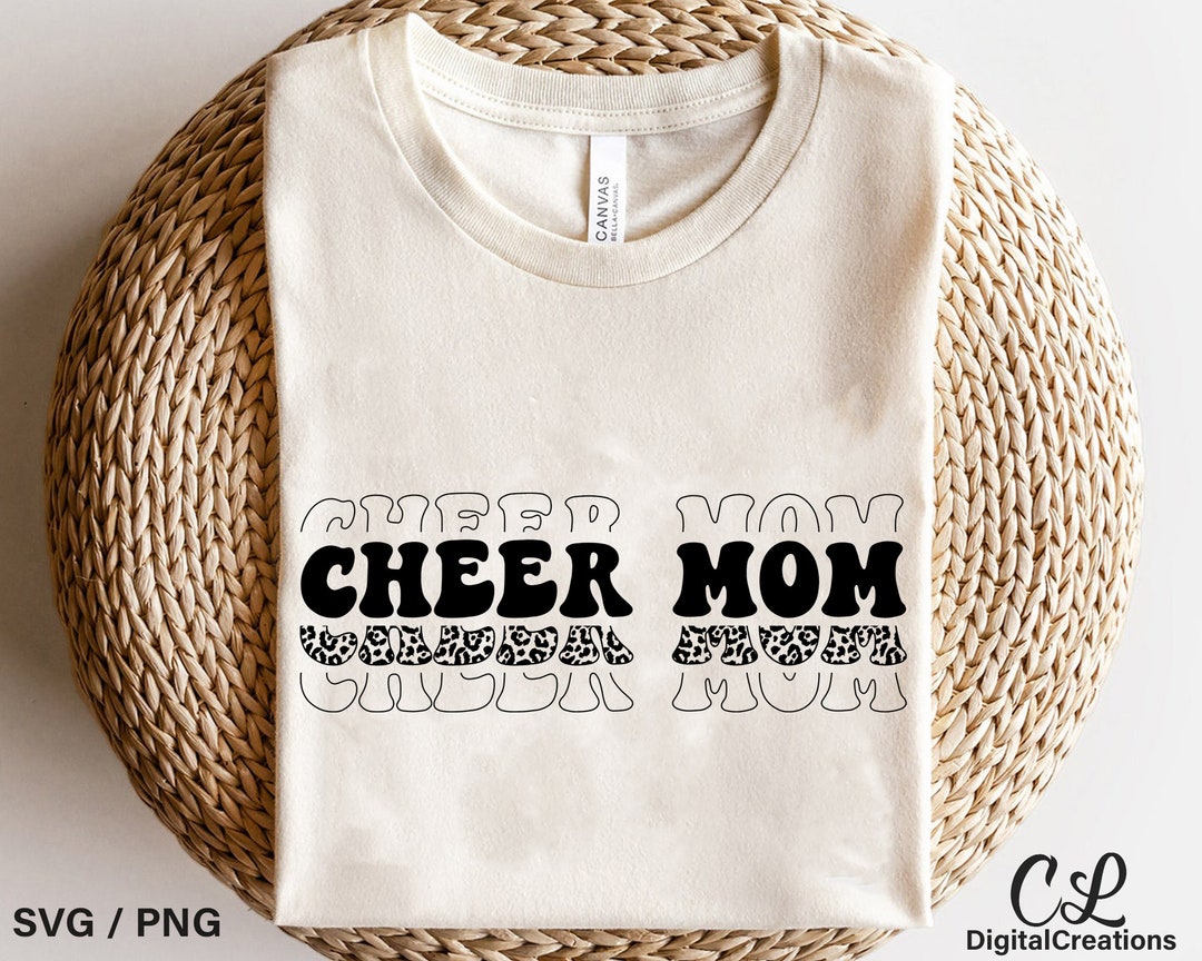 Cheer Mom Svg, Printable, Leopard Print Svg, Cheerleading Svg, Retro ...