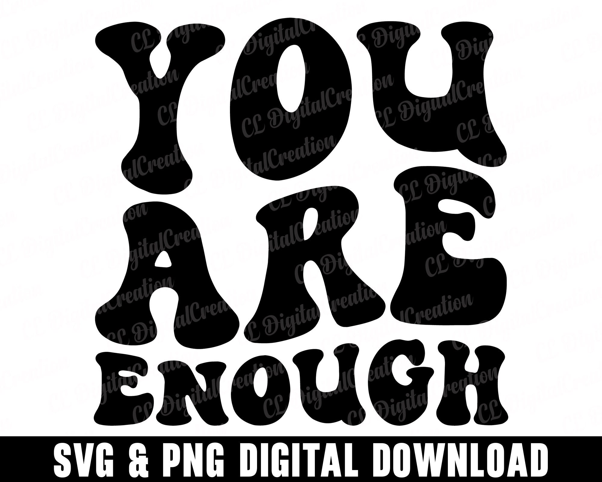 You Are Enough Svg, Self Love Svg, Digital Download, Mental Health Svg ...