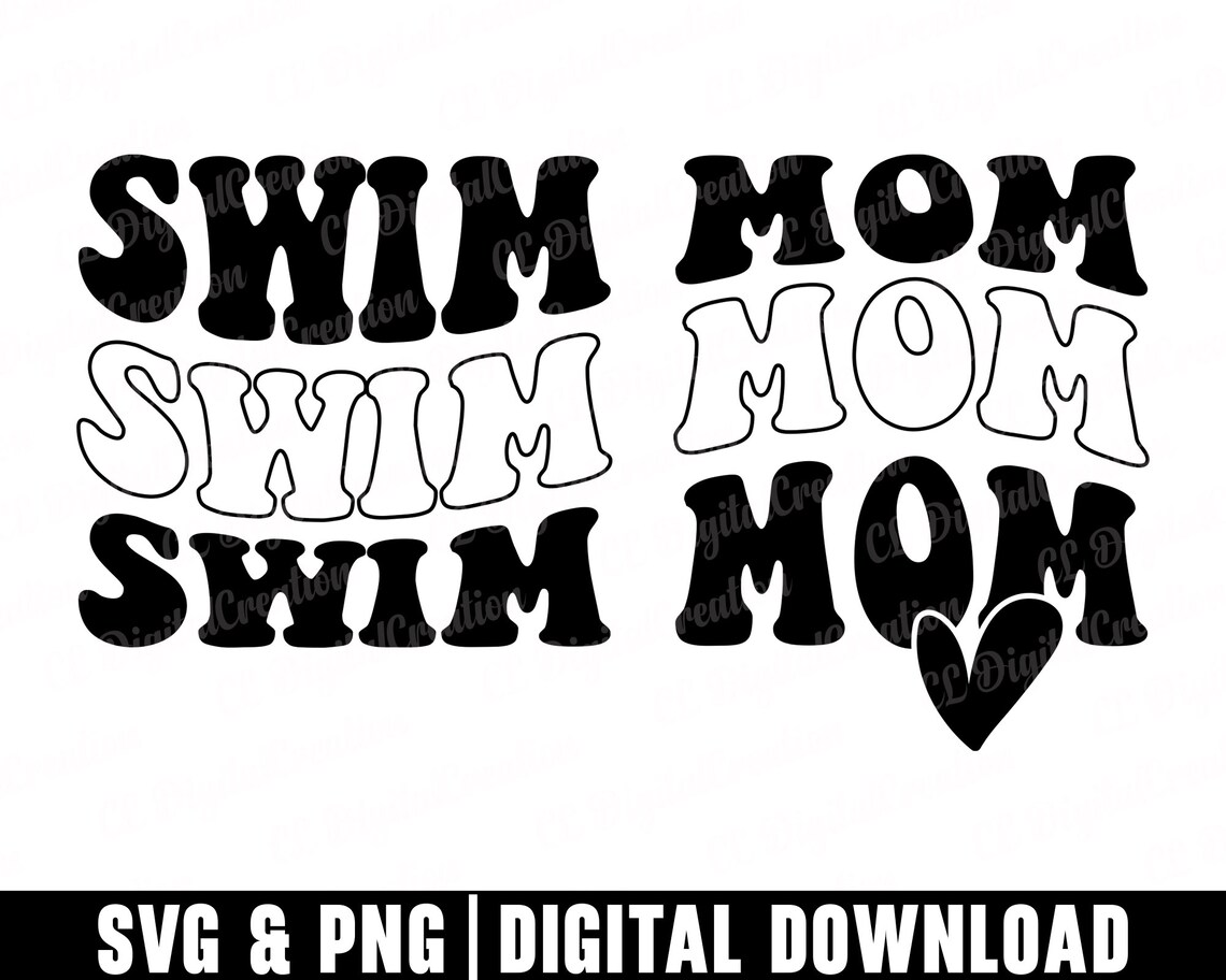 Swim Mom Svg, Stacked Svg, Printables, Swimming Svg, Swimming Mom Svg ...