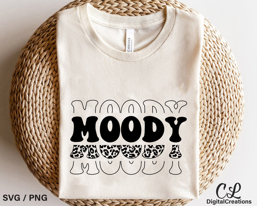 Moody Svg, Printable, Leopard Print Svg, Sarcastic Svg, Retro Font Svg ...