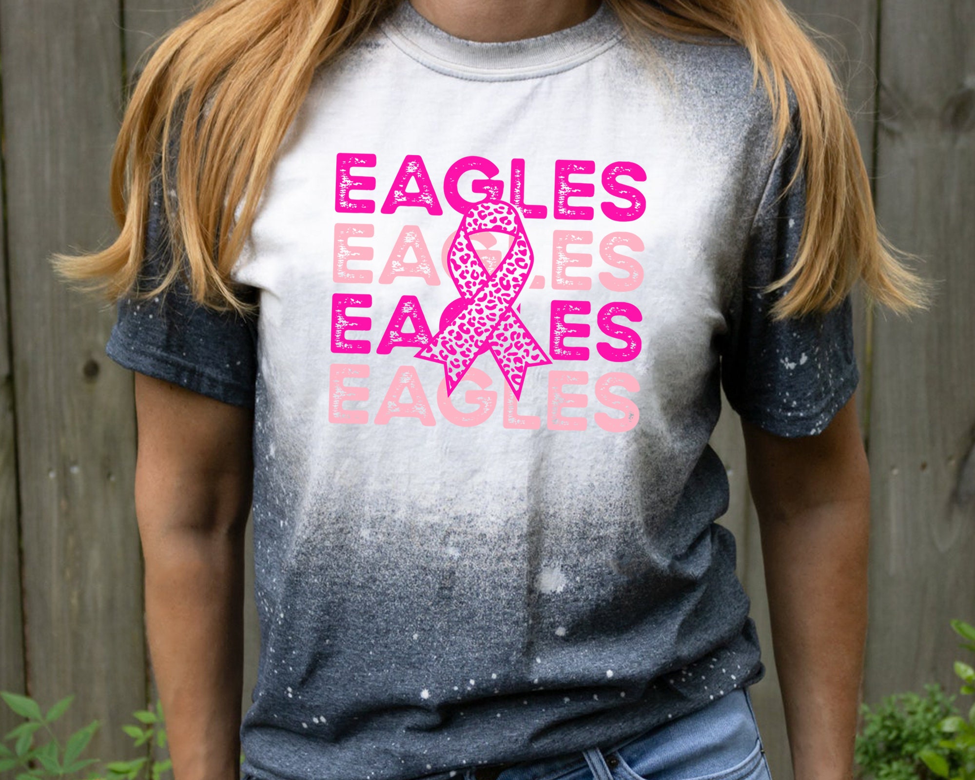 Eagles Cancer Svg, Printable, Eagles Stacked, Breast Cancer Svg ...