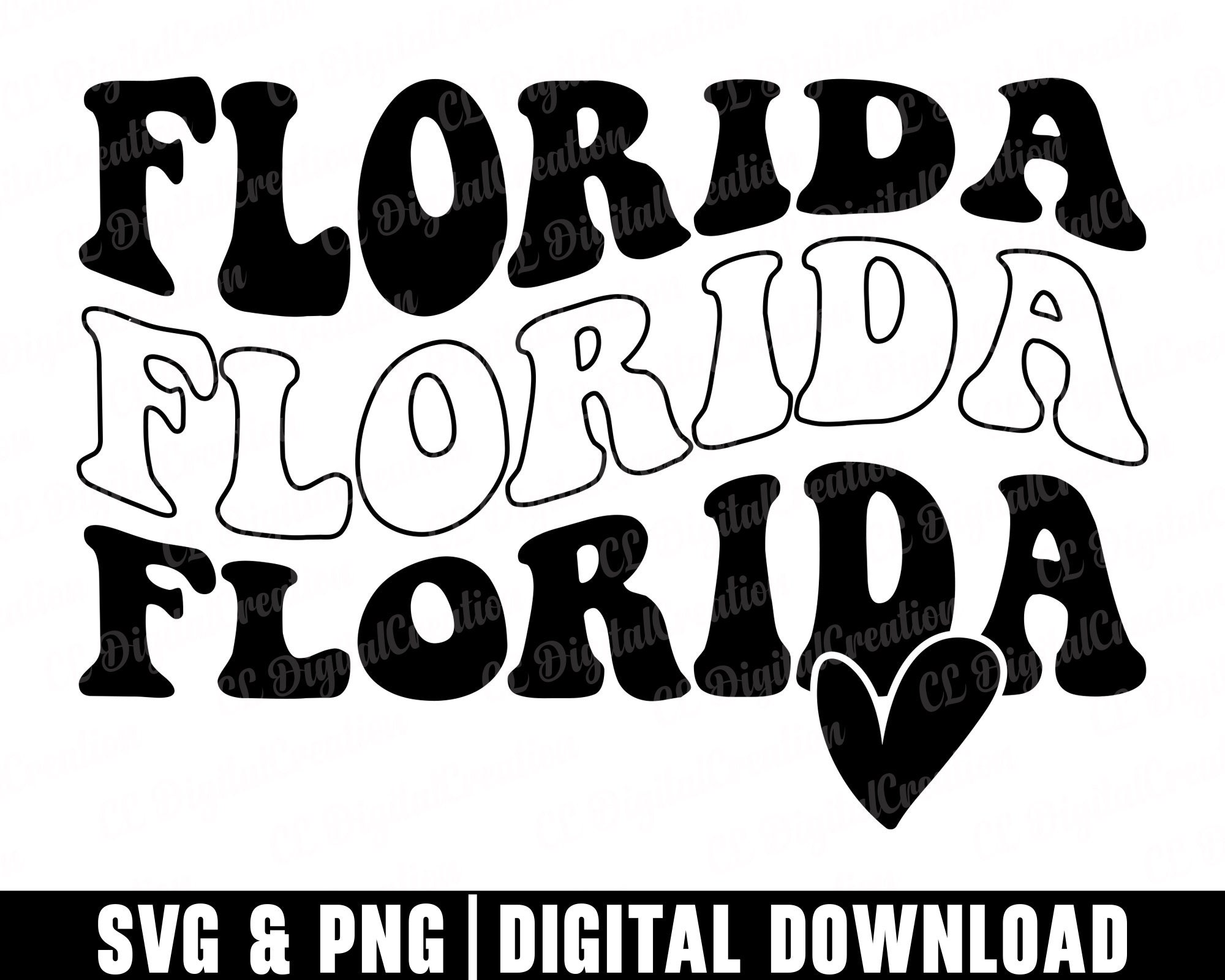 Florida Svg, Stacked Svg, Heart Svg, US States Svg, America Svg ...