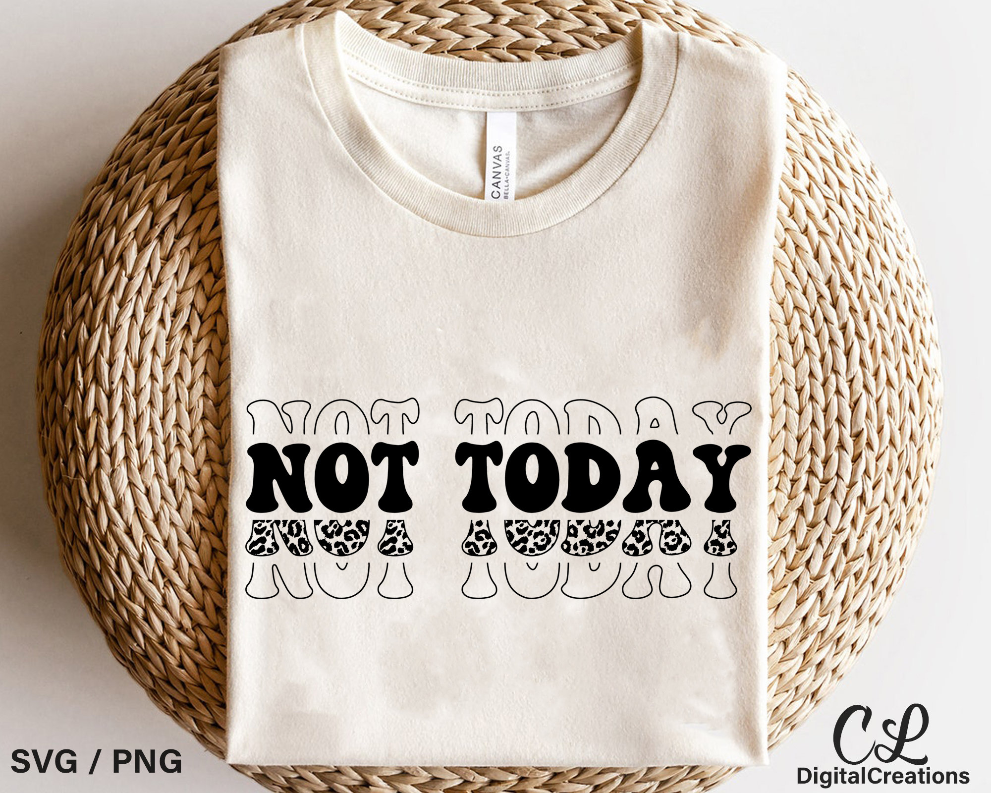 Not Today Svg, Printable, Leopard Print Svg, Sarcastic Svg, Retro Font ...