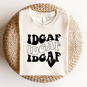IDGAF Svg, Wavy Letters Svg, Heart Svg, Digital Download, Sarcastic Svg ...
