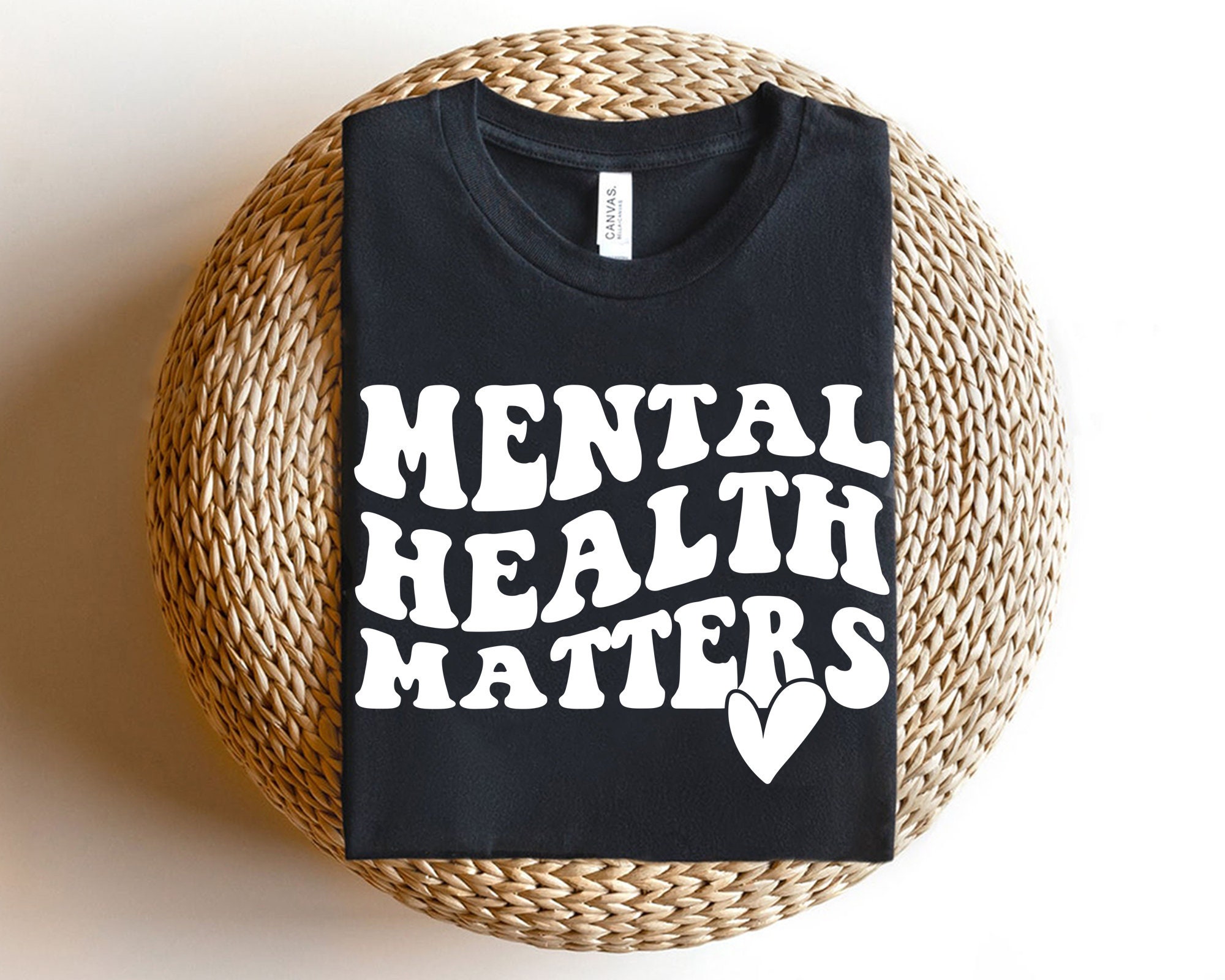 Mental Health Matters Svg, Wavy Letters Svg, Heart Svg, Digital ...