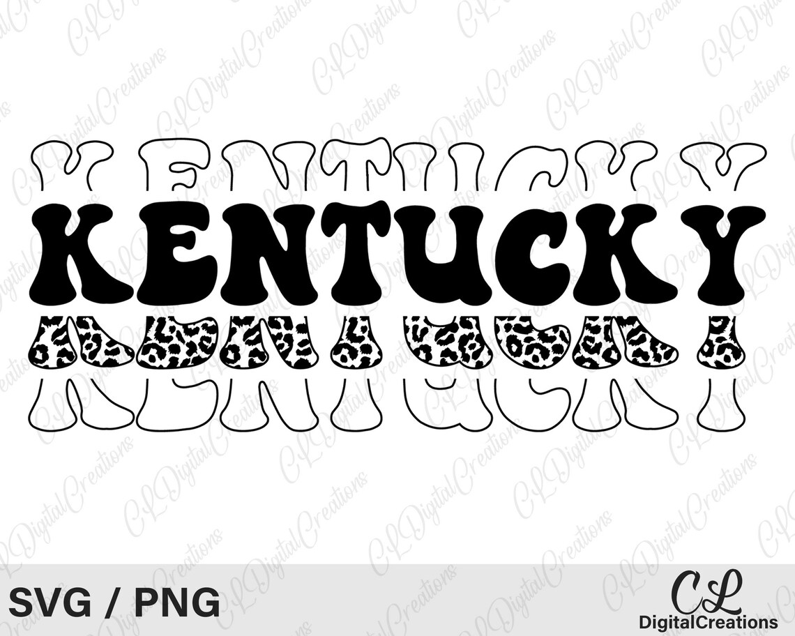 Kentucky Svg, Printable, Leopard Print Svg, Kentucky Shirt Svg, Retro ...