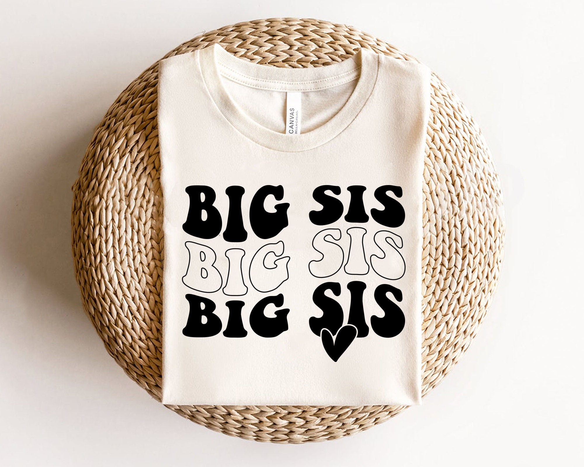 Big Sis Svg, Digital Downloads, Stacked Svg, Family Svg, Heart Svg ...
