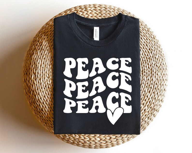 Peace Svg, Wavy Letters Svg, Heart Svg, Digital Download, Peace Sign ...