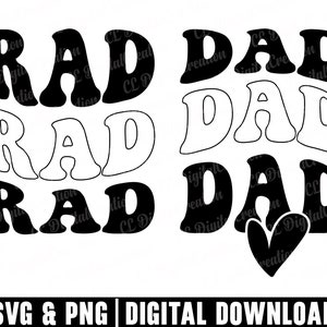 Rad Dad Svg, Father's Day Svg, Digital Download, Best Dad Svg, Stacked ...