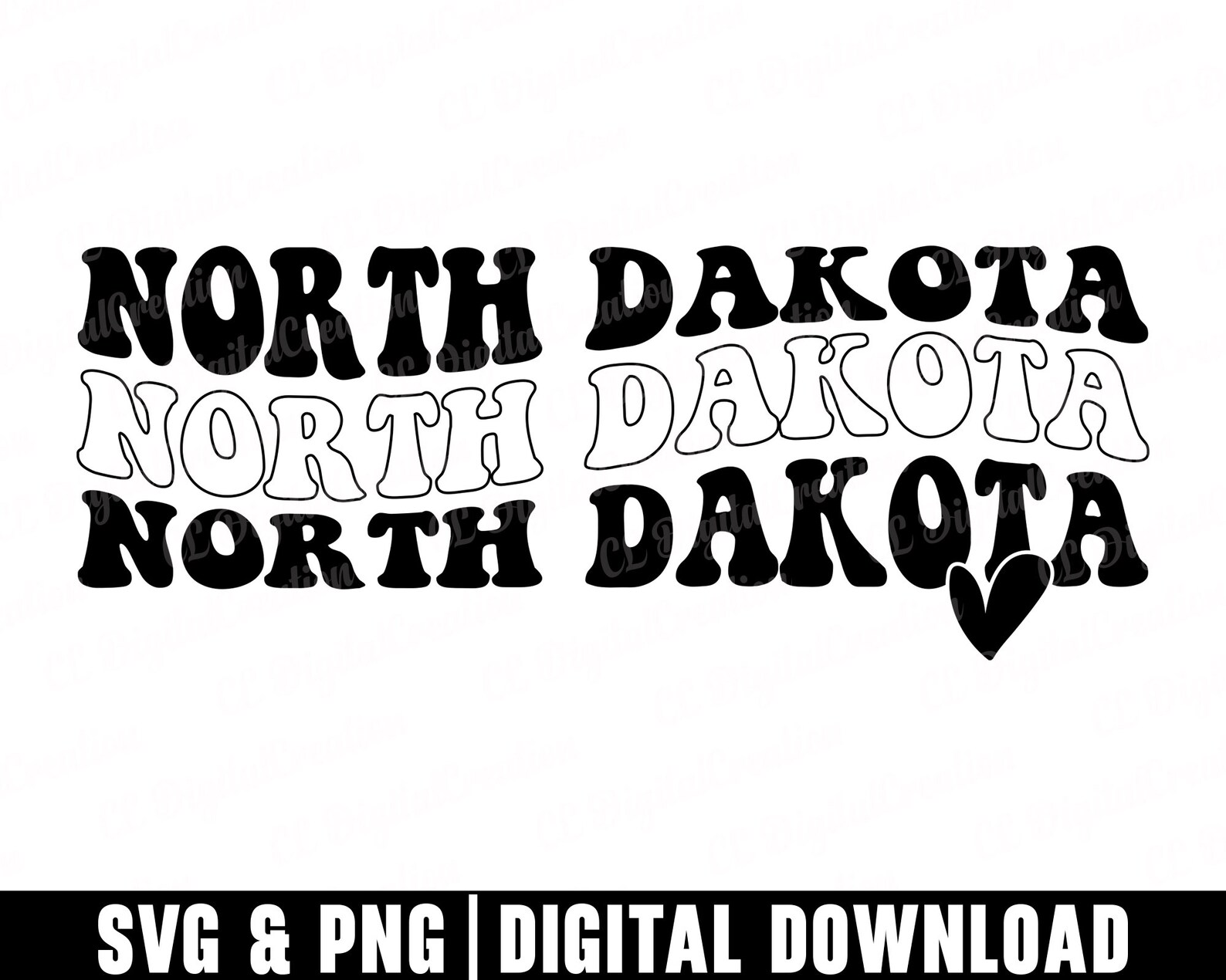 North Dakota Svg, Stacked Svg, Heart Svg, US States Svg, America Svg ...