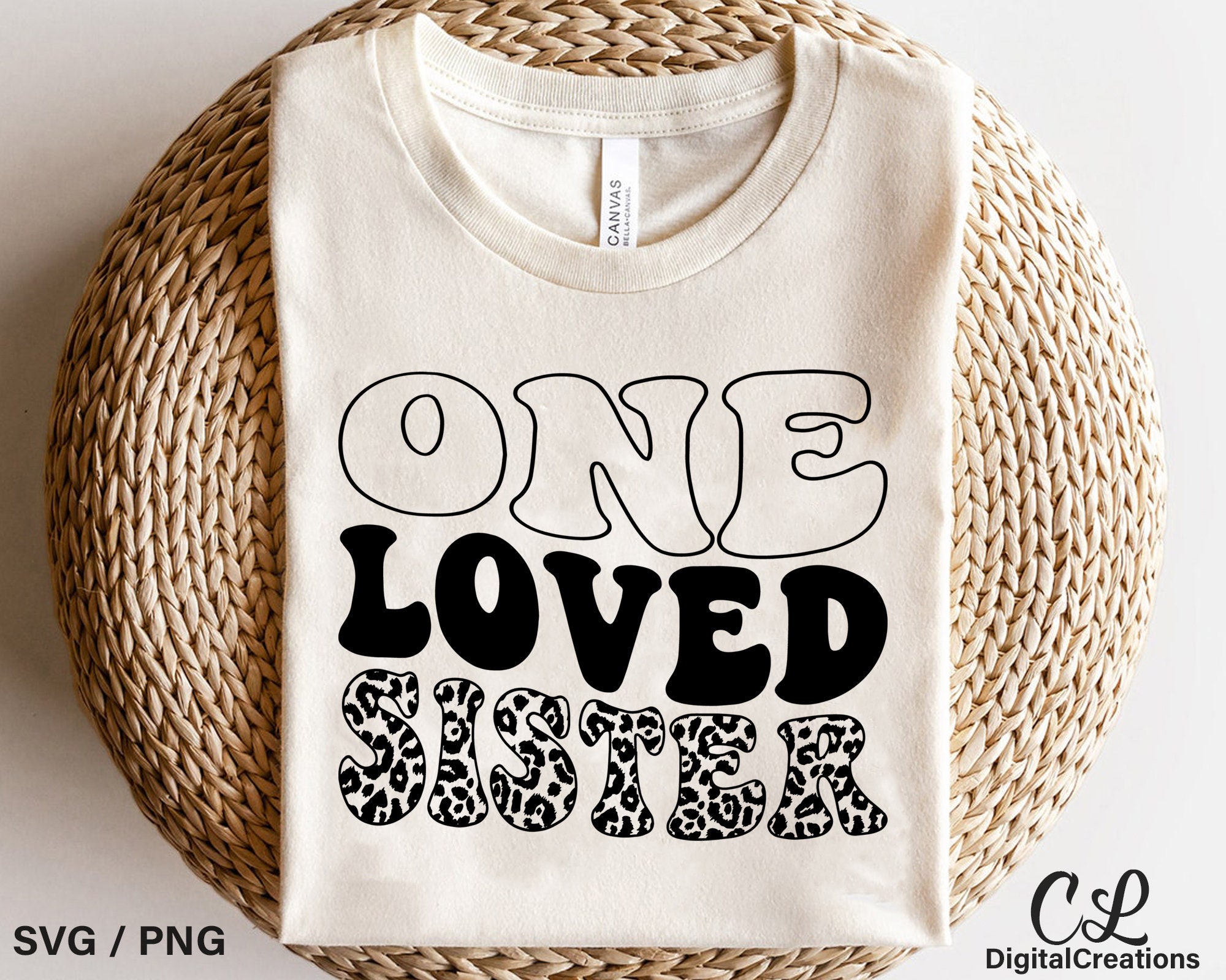 One Loved Sister Svg Printable Leopard Print Svg Sis Svg - Etsy