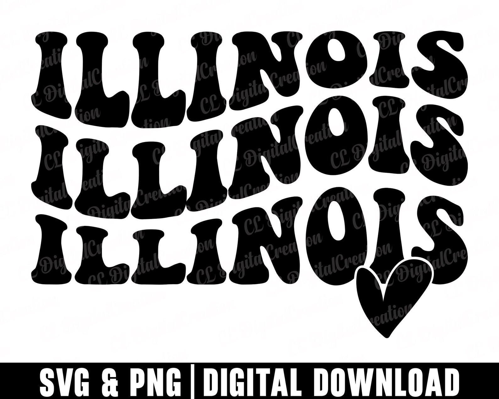 Illinois Svg, Stacked Svg, Heart Svg, US States Svg, America Svg ...