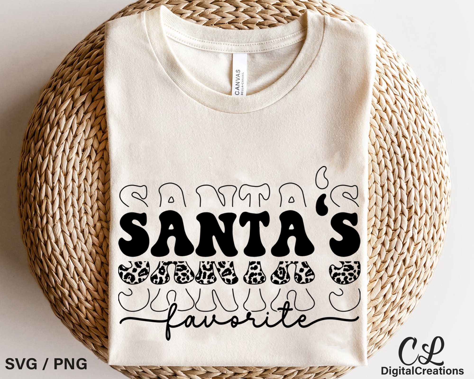 Santa's Favorite Svg, Printable, Leopard Print Svg, Christmas Svg ...