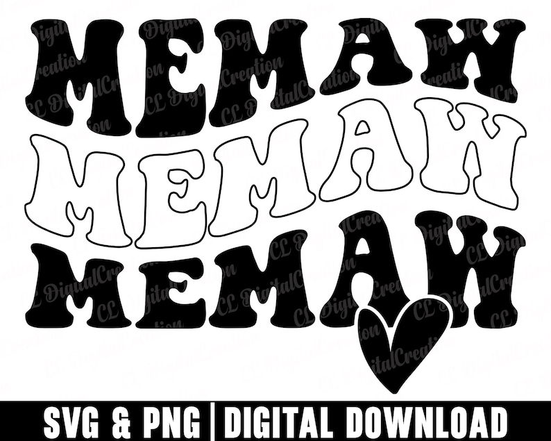 Memaw Svg, Stacked Svg, Digital Downloads, Family Svg, Grandma Svg ...