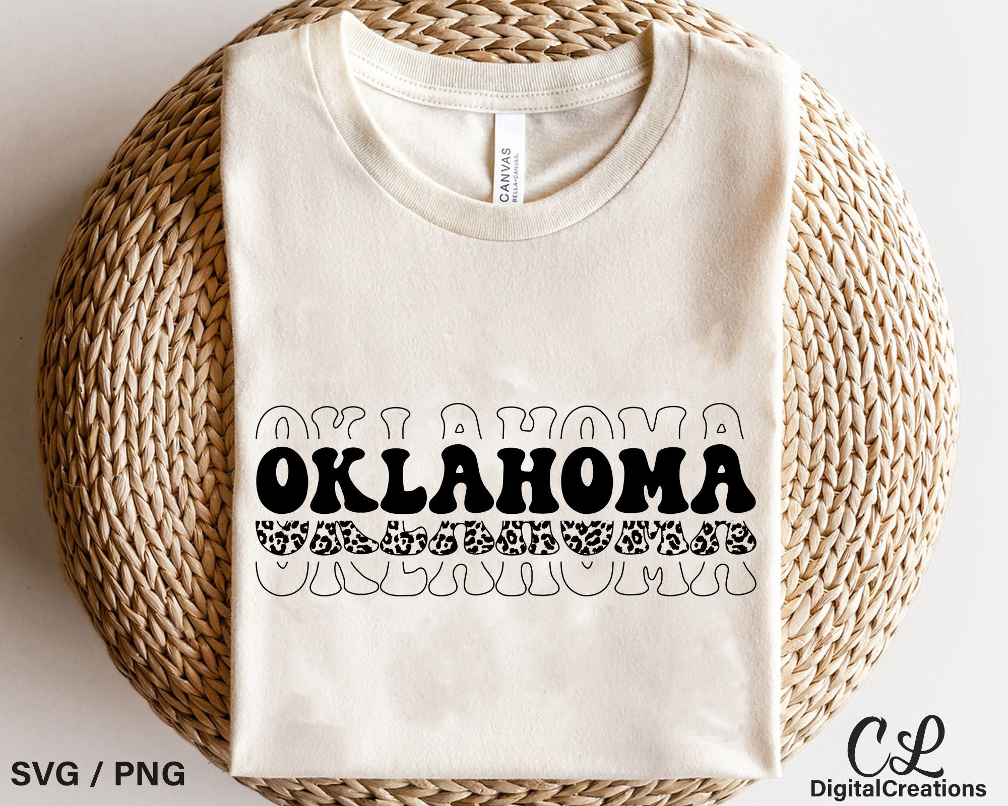 Oklahoma Svg, Printable, Leopard Print Svg, Oklahoma Shirt Svg, Retro ...