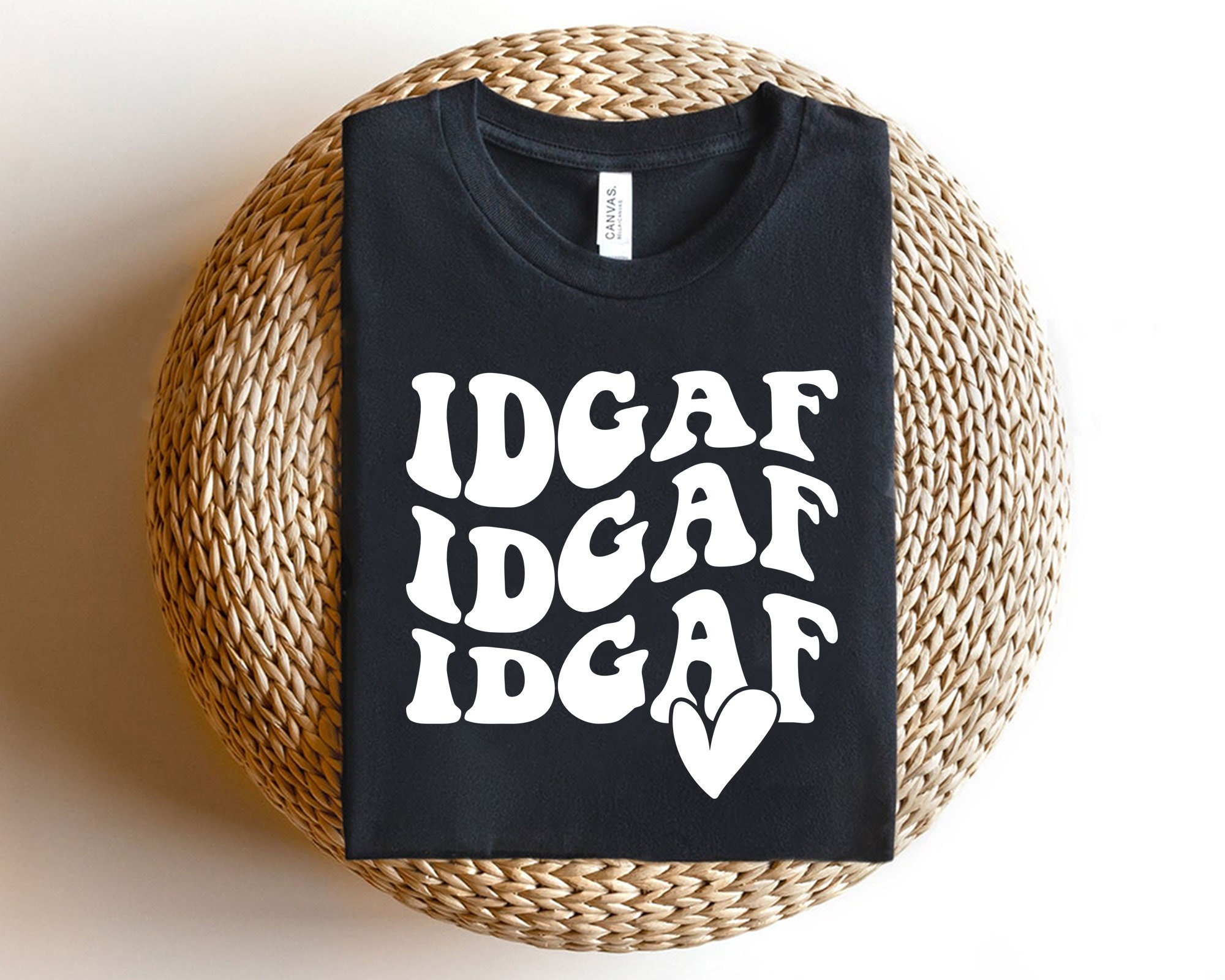 IDGAF Svg, Wavy Letters Svg, Heart Svg, Digital Download, Sarcastic Svg ...