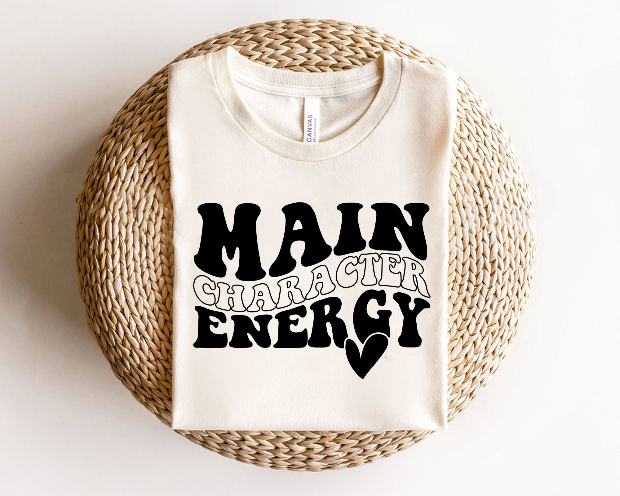 Main Character Energy Svg, Wavy Letters Svg, Heart Svg, Digital ...