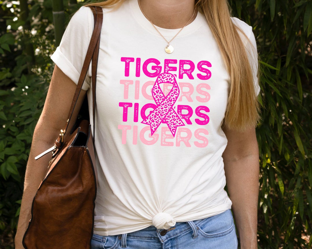 Tigers Cancer Svg, Printable, Tigers Stacked, Breast Cancer Svg ...