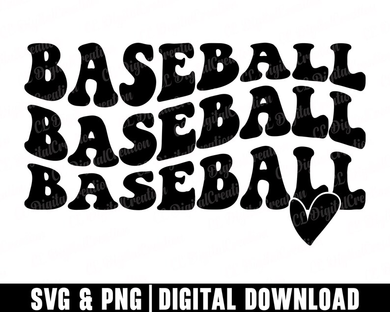 Béisbol Svg, Día de juego Svg, Stacked Svg, Descargas digitales, Heart ...