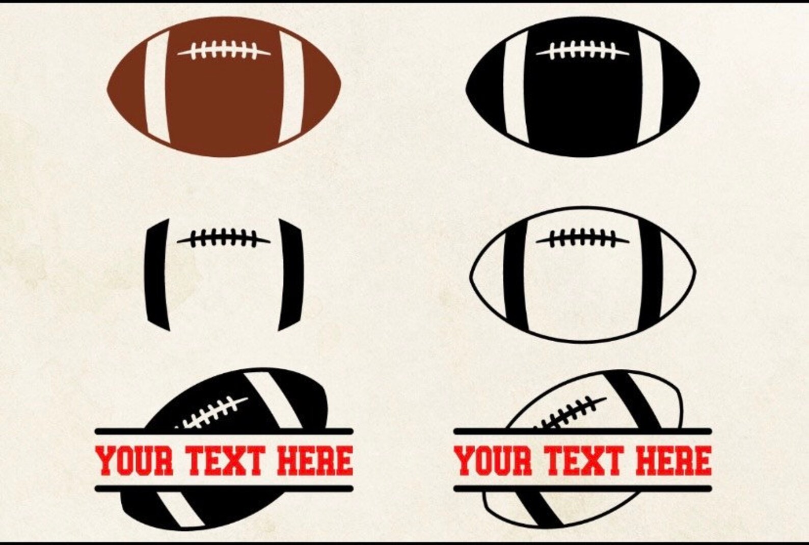 Football Svg, Football Svg Bundle, Football Png, Football Clipart ...