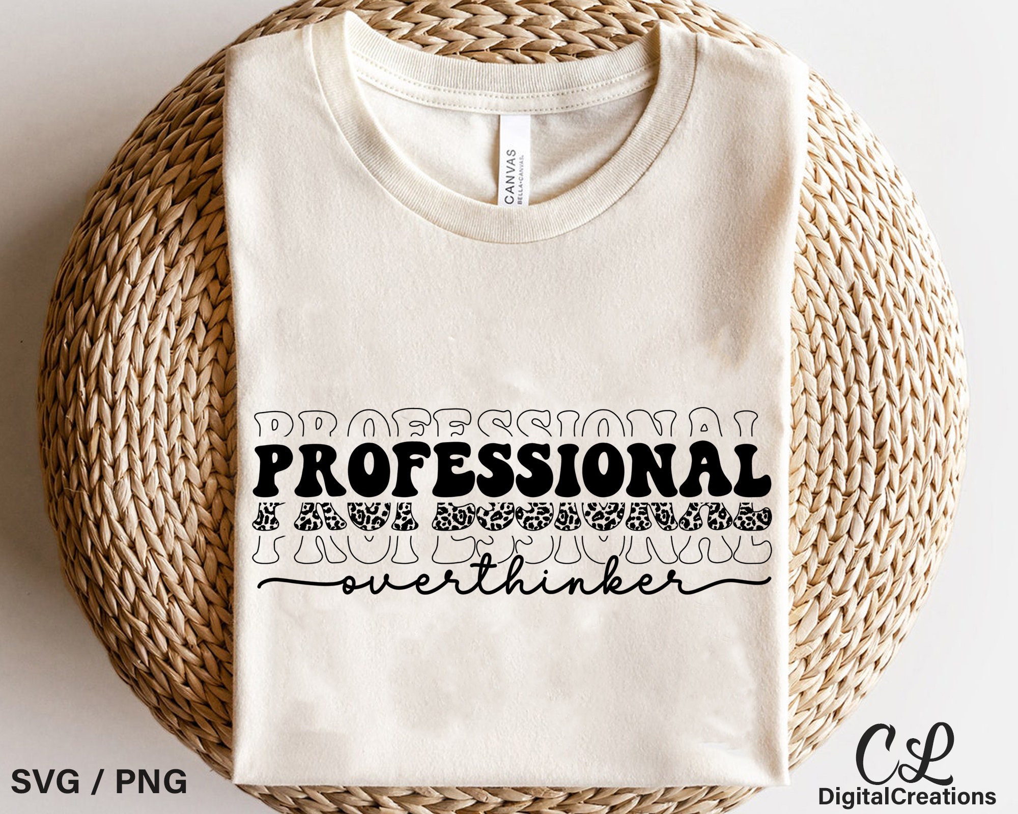 Professional Overthinker Svg Printable Leopard Print Svg - Etsy