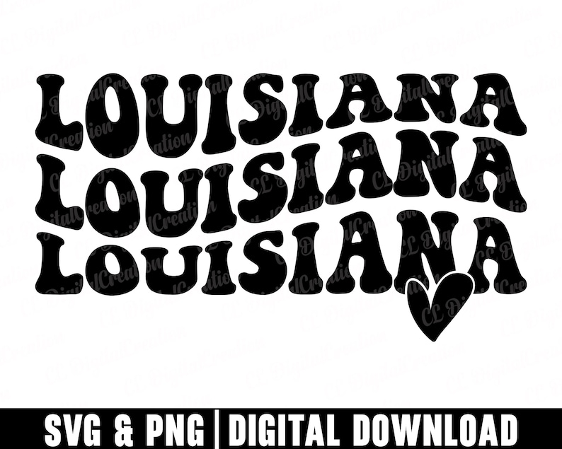 Louisiana Svg, Stacked Svg, Heart Svg, US States Svg, America Svg ...