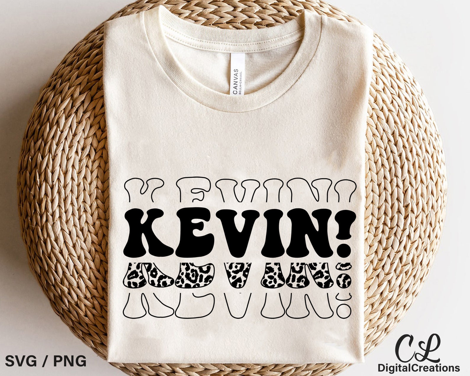 Kevin! Svg, Printable, Leopard Print Svg, Christmas Svg, Retro Font Svg ...