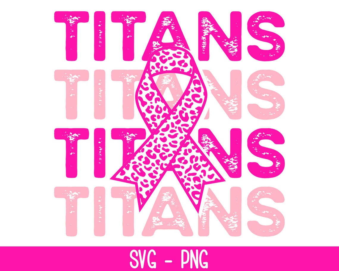 Titans Cancer Svg, Printable, Titans Stacked, Breast Cancer Svg ...