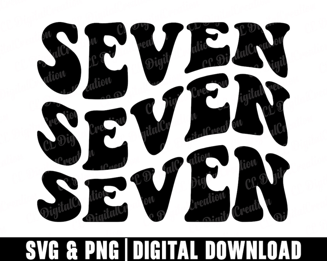 Seven Svg, 7th Birthday Svg, Stacked Svg, Birthday Svg, Heart Svg ...