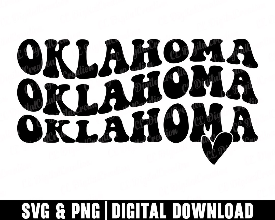 Oklahoma Svg, Stacked Svg, Heart Svg, US States Svg, America Svg ...