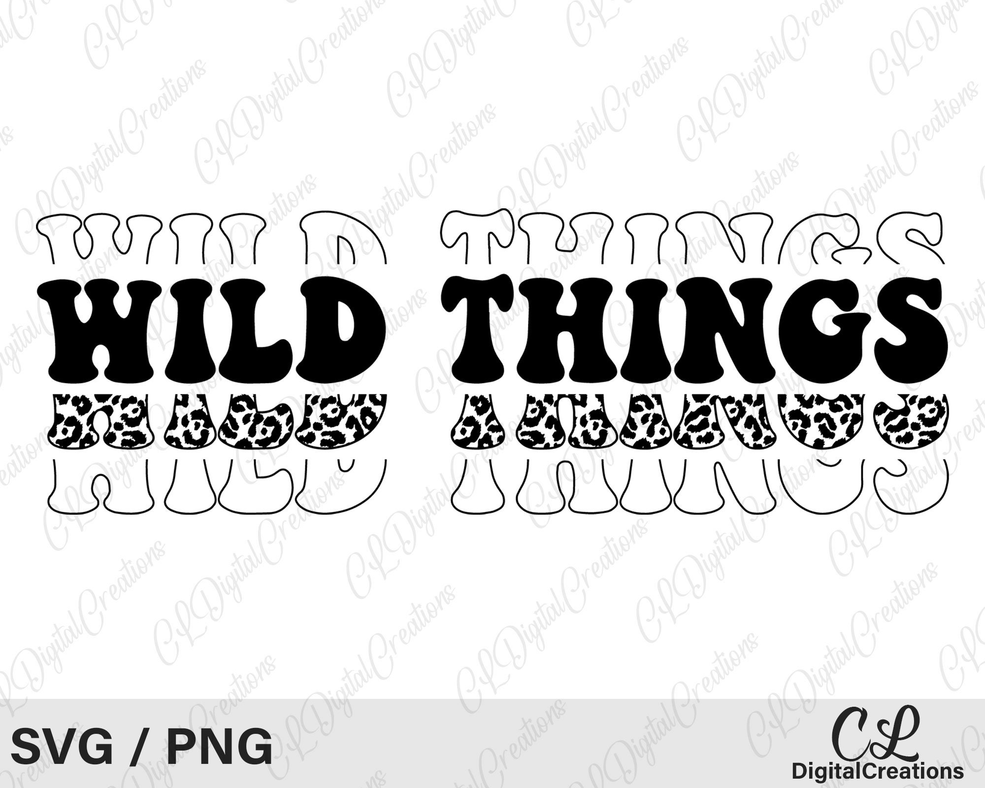 Wild Thing Svg, Printable, Leopard Print Svg, Mom Life Svg, Retro Font ...