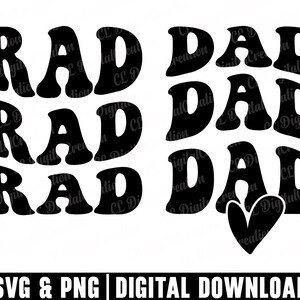Rad Dad Svg, Father's Day Svg, Digital Download, Best Dad Svg, Stacked ...