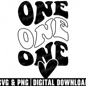 One Svg, 1st Birthday Svg, Stacked Svg, Birthday Svg, Heart Svg ...