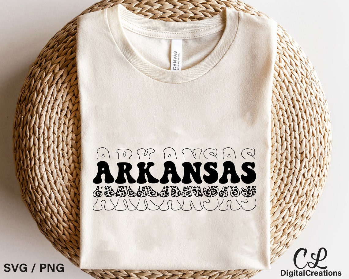 Arkansas Svg, Printable, Leopard Print Svg, Arkansas Shirt Svg, Retro ...