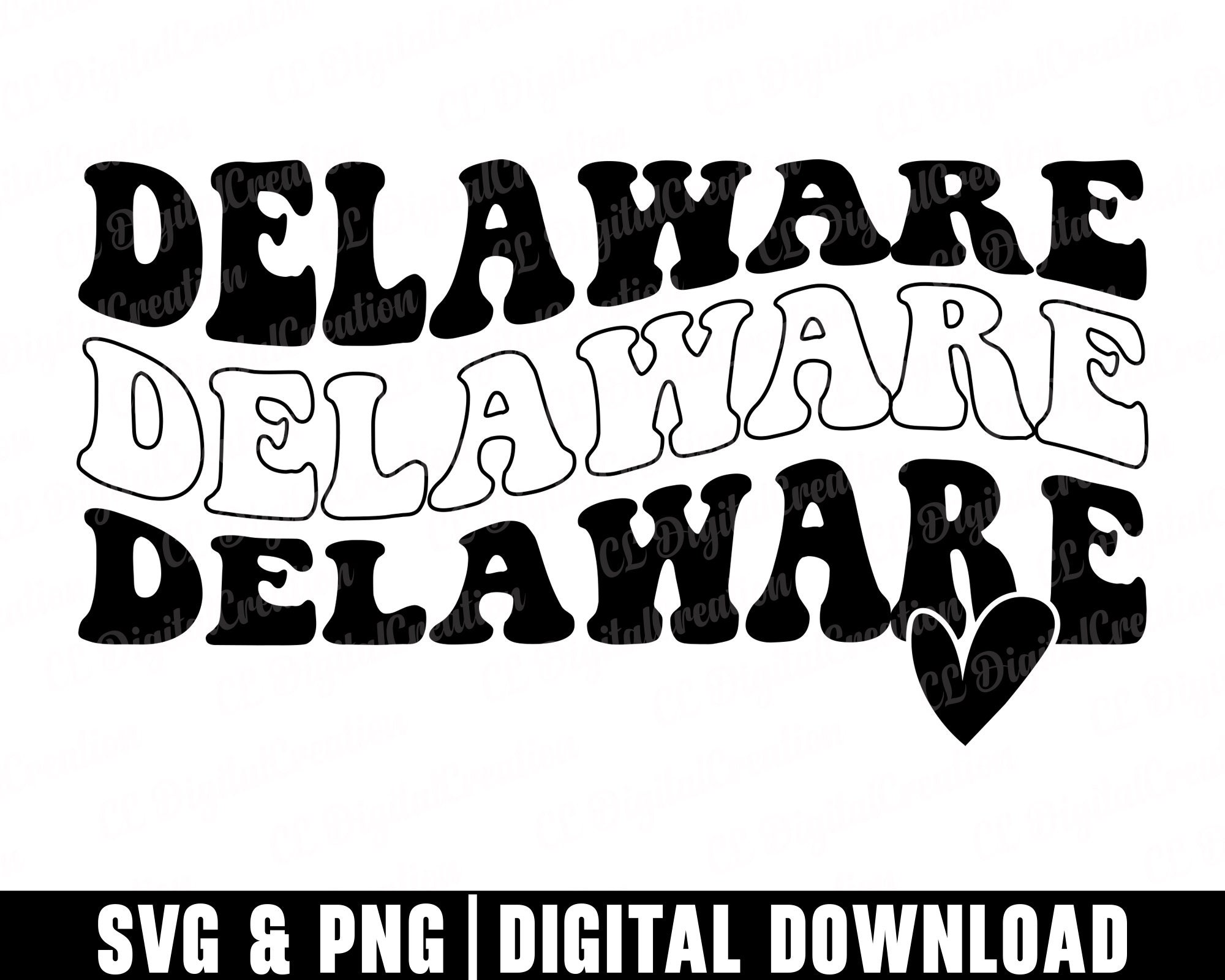 Delaware Svg, Stacked Svg, Heart Svg, US States Svg, America Svg ...