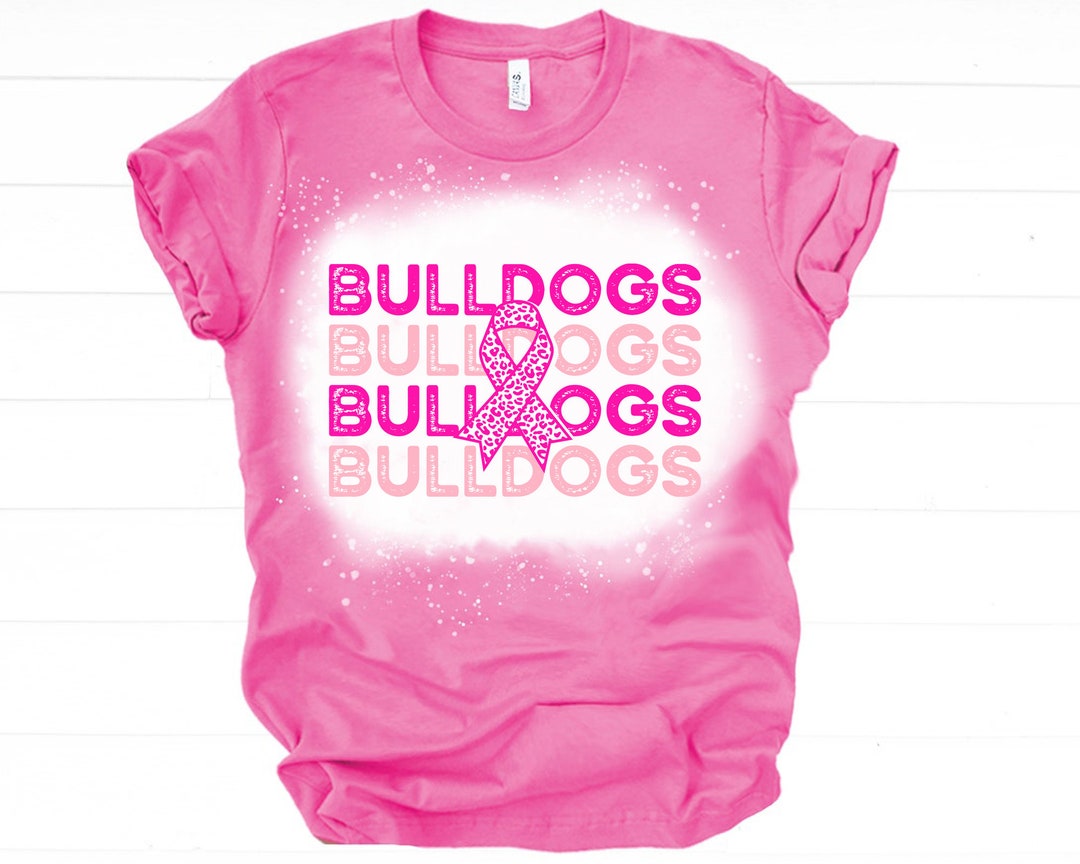 Bulldogs Cancer Svg, Printable, Bulldogs Stacked, Breast Cancer Svg ...