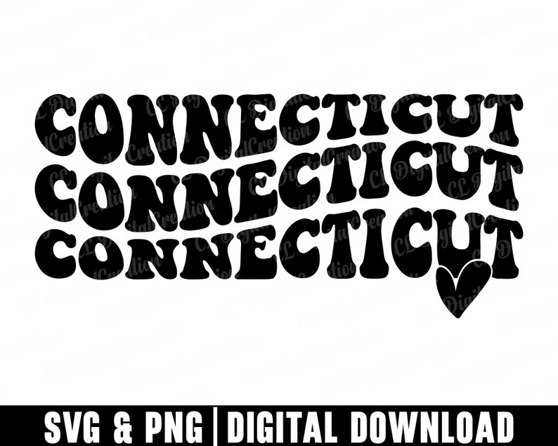 Connecticut Svg, Stacked Svg, Heart Svg, US States Svg, America Svg ...