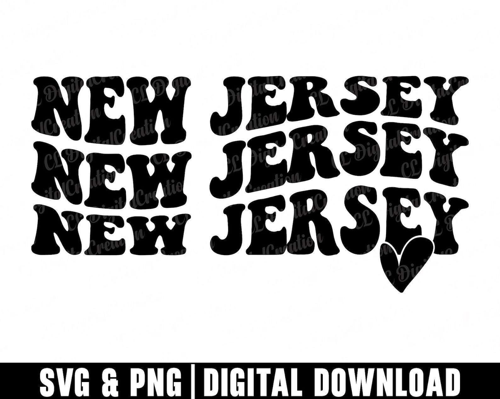 New Jersey Svg, Stacked Svg, Heart Svg, US States Svg, America Svg, New ...