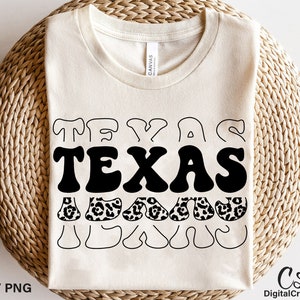 Texas Svg, Printable, Leopard Print Svg, Texas Shirt Svg, Retro Font ...