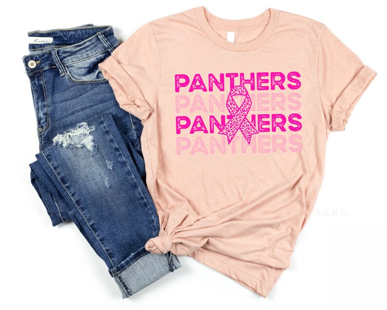Panthers Cancer Svg, Printable, Panthers Stacked, Breast Cancer Svg ...
