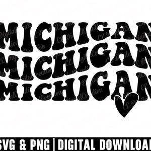Michigan Svg, Stacked Svg, Heart Svg, US States Svg, America Svg ...