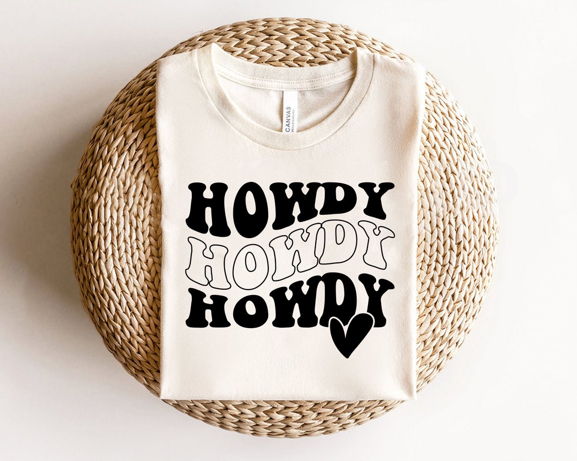 Howdy Svg, Western Svg, Digital Download, Cowboy Svg, Wavy Letters Svg ...