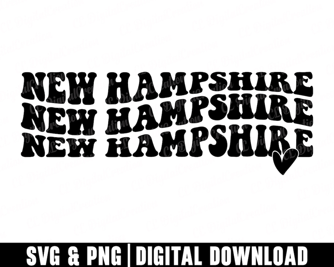 New Hampshire Svg, Stacked Svg, Heart Svg, US States Svg, America Svg ...