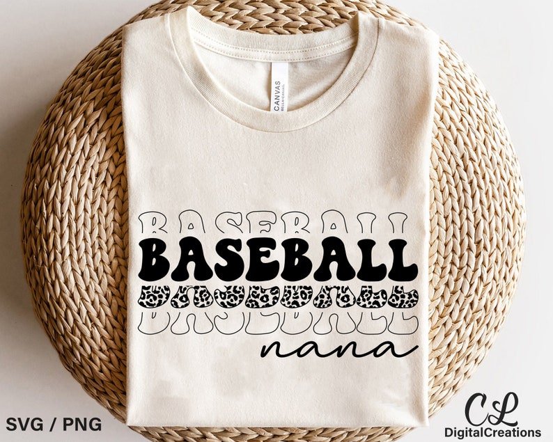 Baseball Nana Svg, Printable, Leopard Print Svg, Baseball Svg, Retro ...