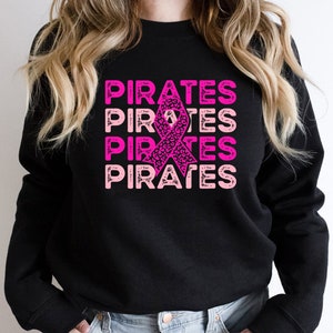 Pirates Cancer Svg, Printable, Pirates Stacked, Breast Cancer Svg ...