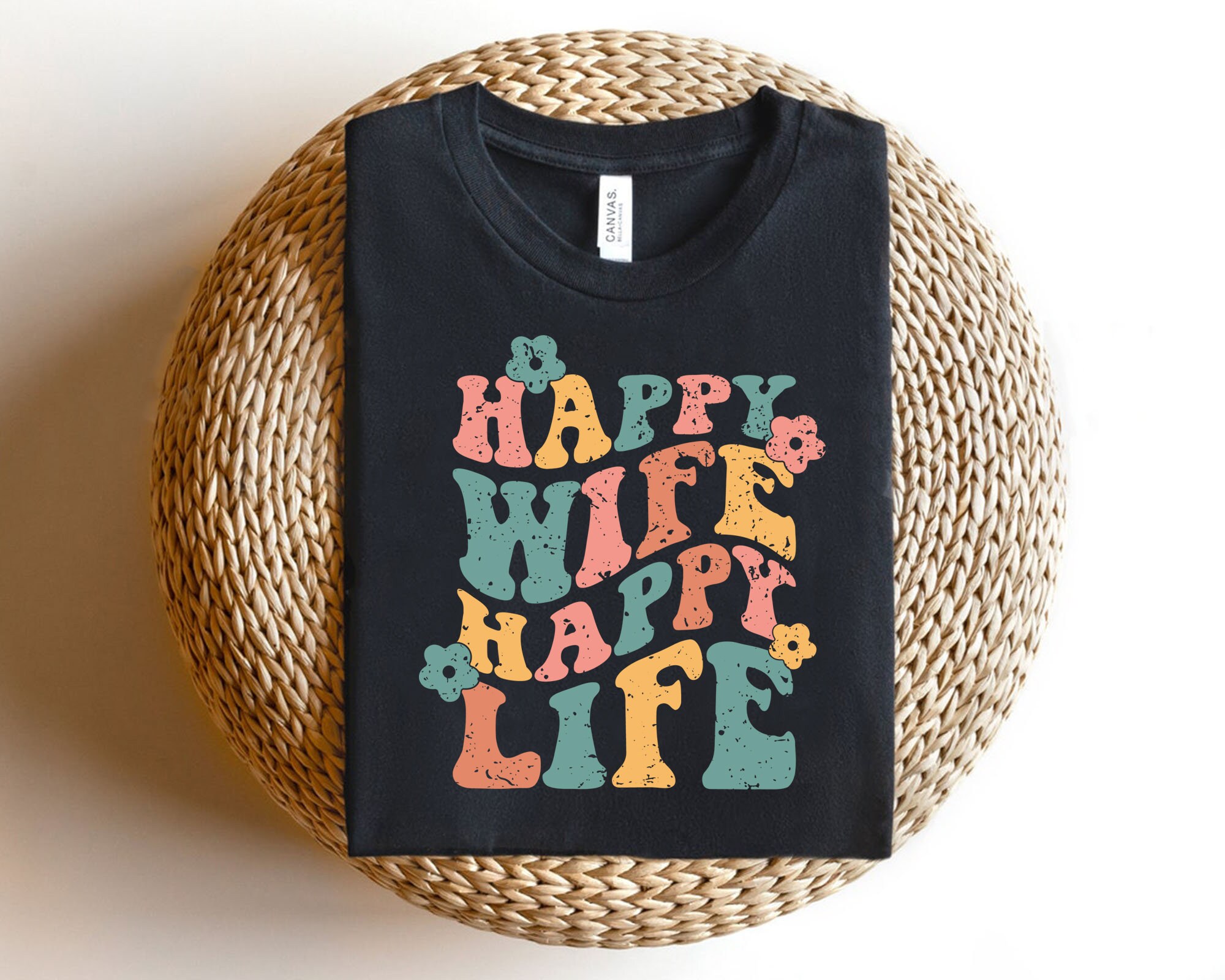 Happy Wife Svg, Retro Font Svg, Digital Downloads, Happy Life Svg ...