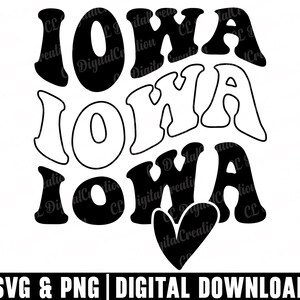 Iowa Svg, Stacked Svg, Heart Svg, US States Svg, America Svg, Iowa ...